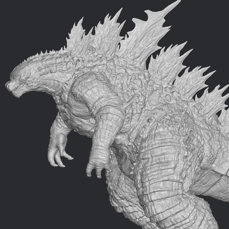 Godzilla Stl File 3d Printing, 3d Print File, Miniature, Superhero ...
