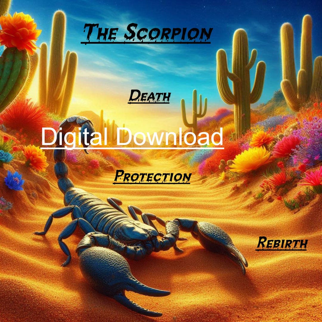 The Scorpion Protection Death Rebirth Instant Digital Download JPG Clip ...