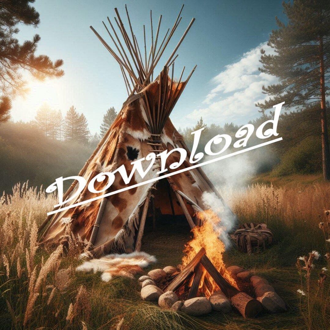 American Indian Native American Tee Pee Digital Download 1024x1024 ...