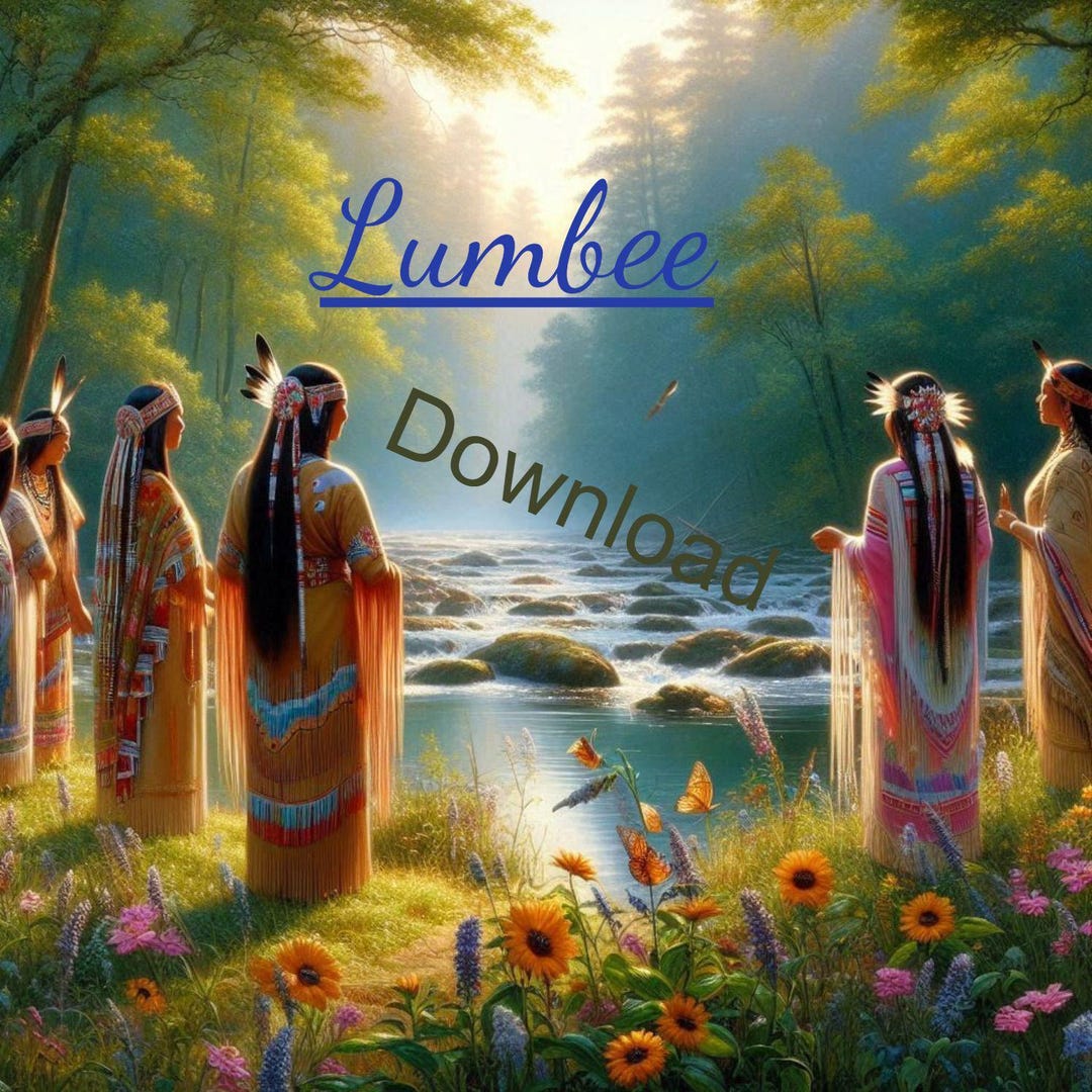 Lumbee Native American Indian Women Standing Beside River JPG Instant ...