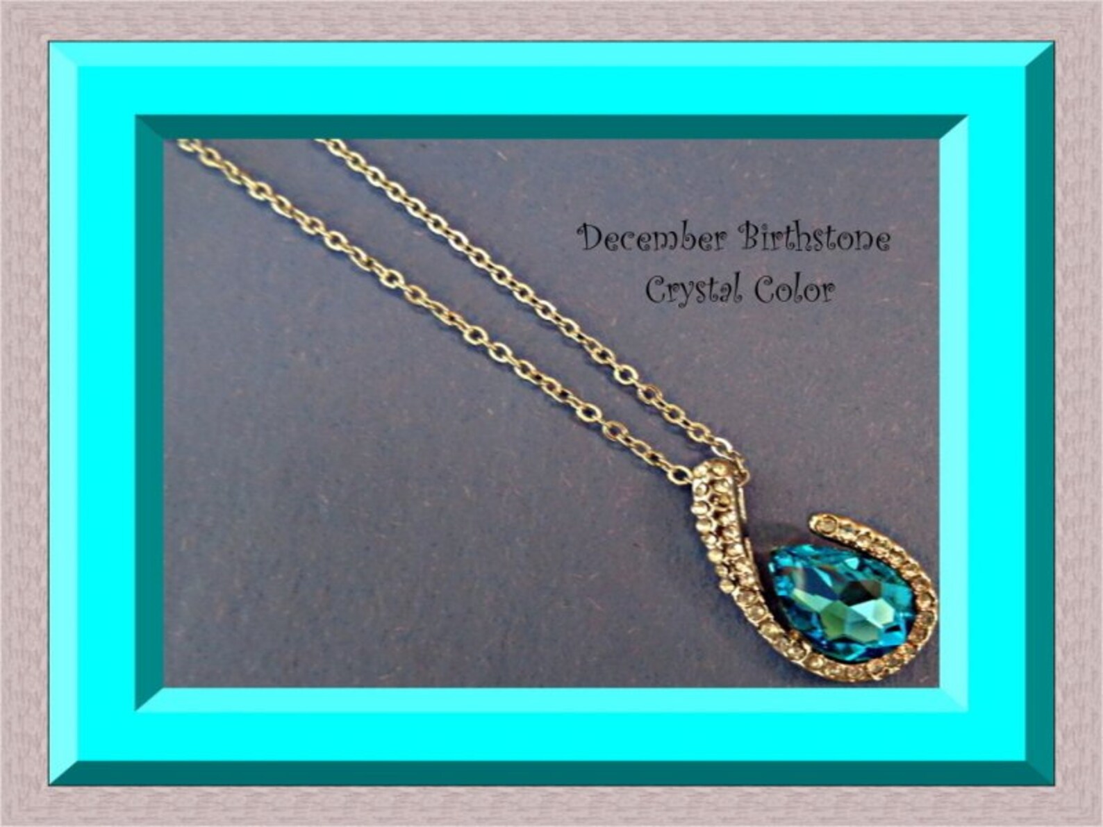 18KRP December Birthstone Color Crystal & Clear Crystal Necklace - Etsy
