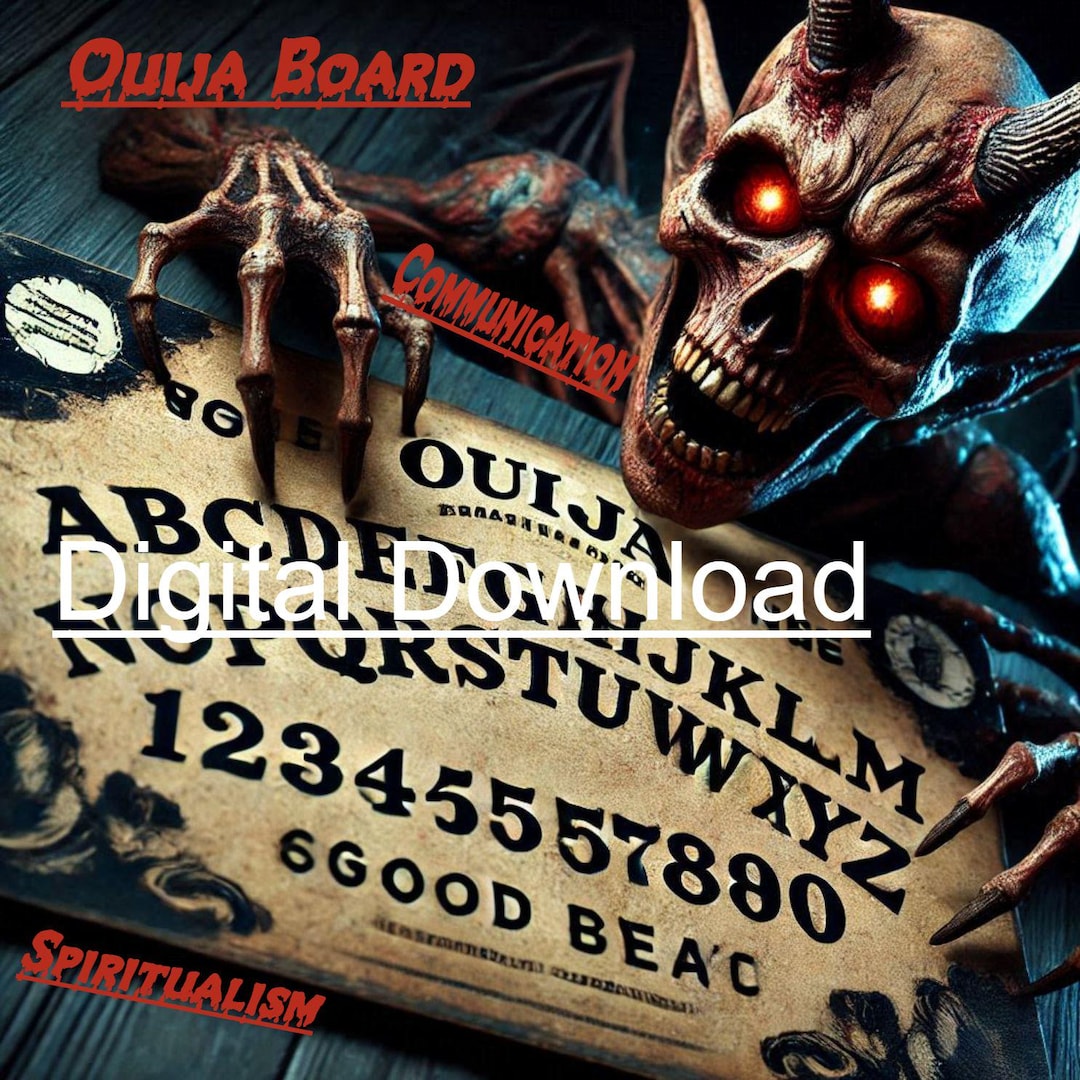Ouija Board Demon Communication Spiritualism Clip Art Digital Instant ...