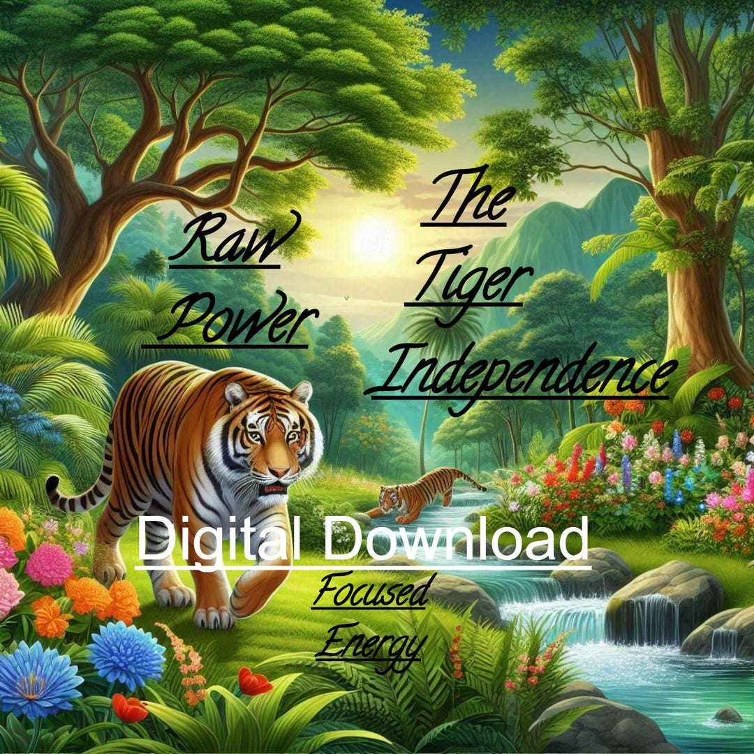 The Tiger Independence Raw Power Focused Energy Clip Art JPG Digital ...