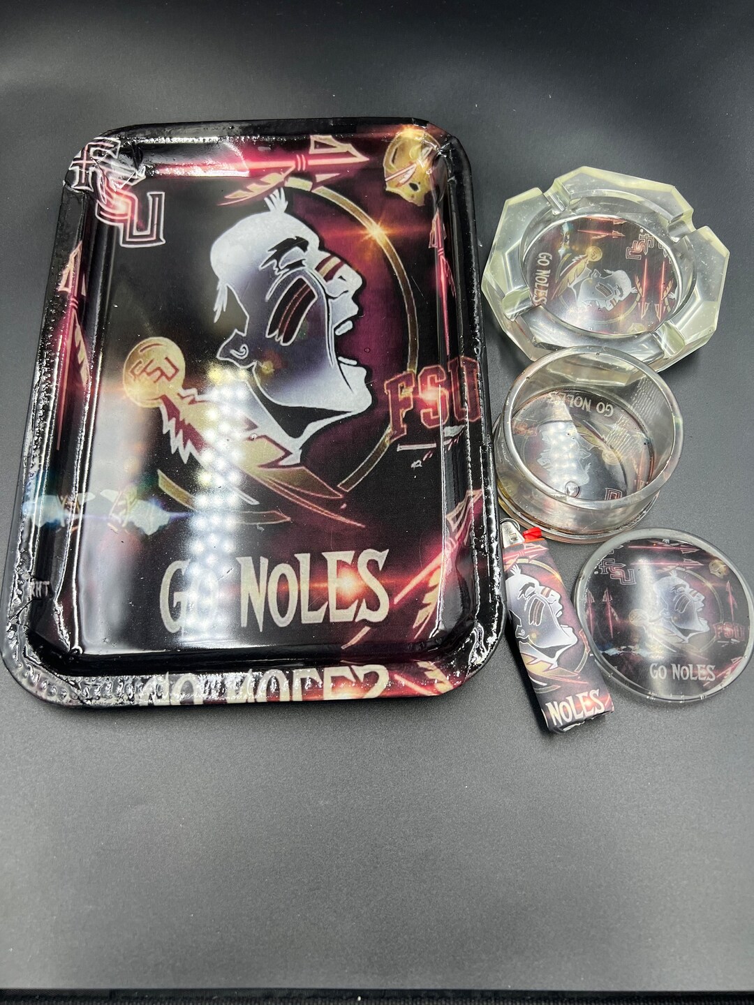 Go Noles Rolling Tray Set - Etsy