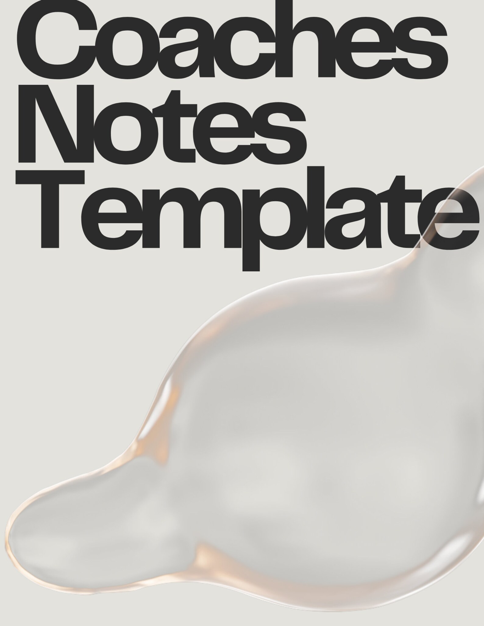 Coaches Notes Template, Practice Summery, Observation Notes - Etsy