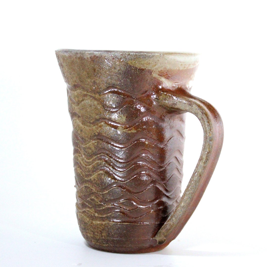 Brown Mug Woodfired, Handmade in Ohio, Mug Rustic Brown, Wheel Thrown ...