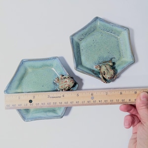 Green Frog Soap Dish, Ceramic Frog Figurine, Pottery With Frogs ...