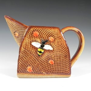 Ceramic Pitcher With Bees Small Pitcher Honey Bee Gift for - Etsy