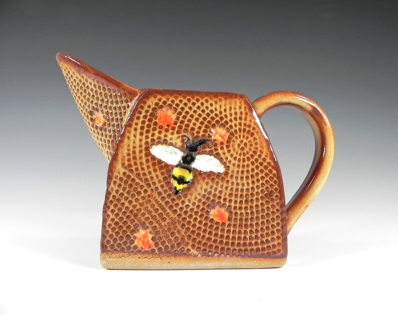Ceramic Pitcher With Bees Small Pitcher Honey Bee Gift for - Etsy