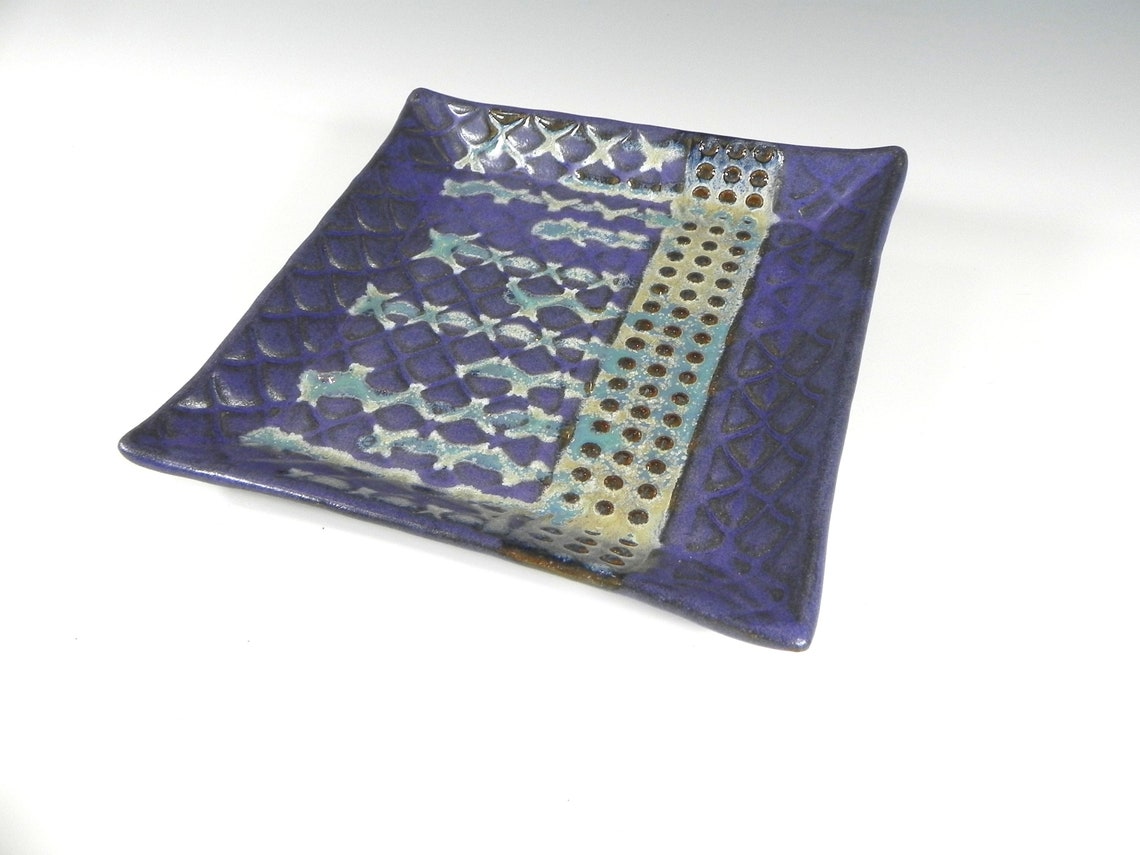 Salad Plate - Small Plate - Purple Plates - Ceramic Dishes - Handmade ...