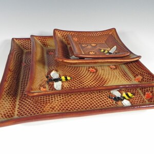 Ceramic Salad Plate With Bees - 6 Inch Plate - Bee Themed Dishes - Gift ...