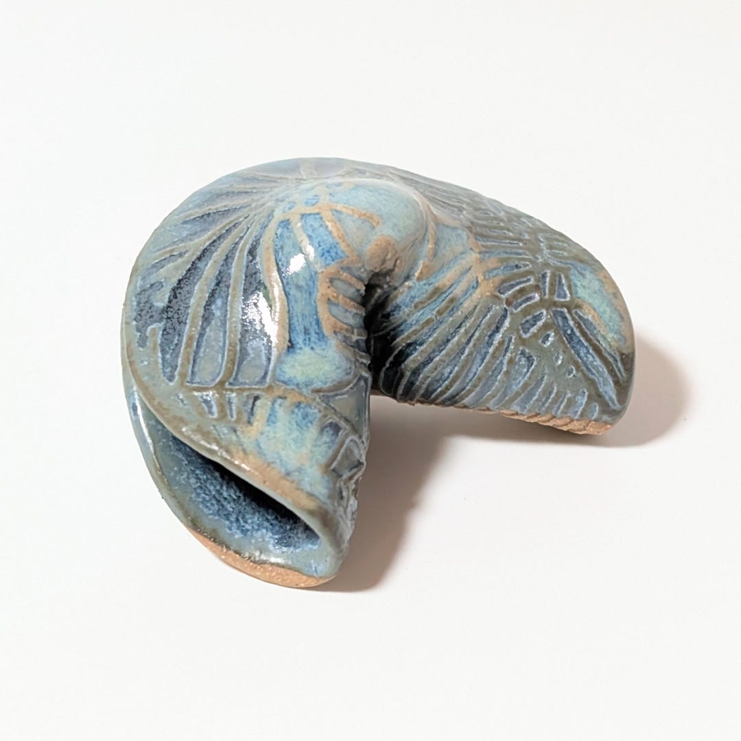 Reusable Fortune Cookie, Ceramic Fortune Cookie, Food Safe, Handmade ...
