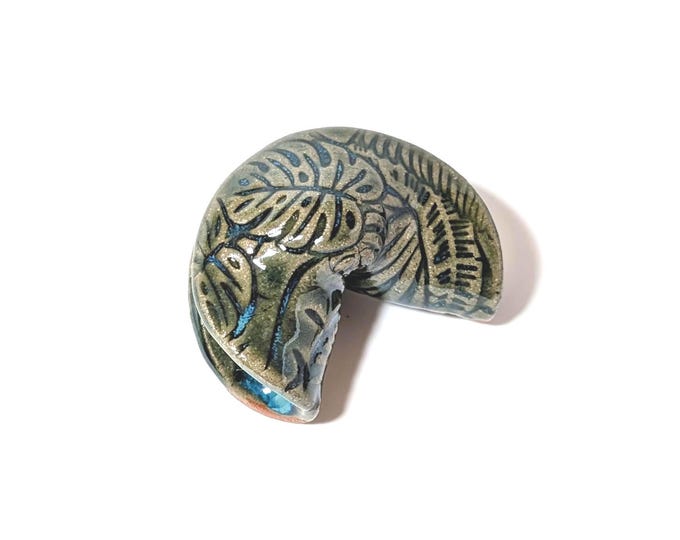 Reusable Fortune Cookie, Ceramic Fortune Cookie, Food Safe, Handmade ...
