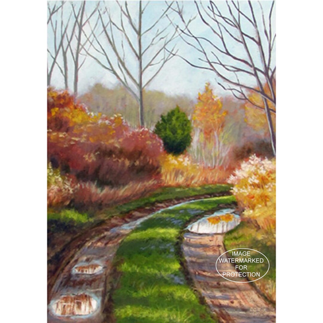 Limited Edition Print of Oil Painting "path to the Blueberries" by ...