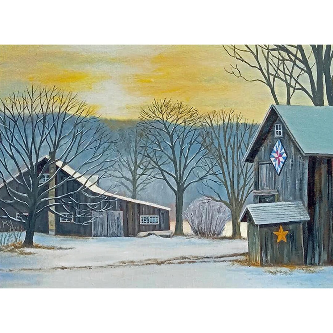 Limited Edition Print of Oil Painting "maine, NY Barn" by Doris Wilbur ...