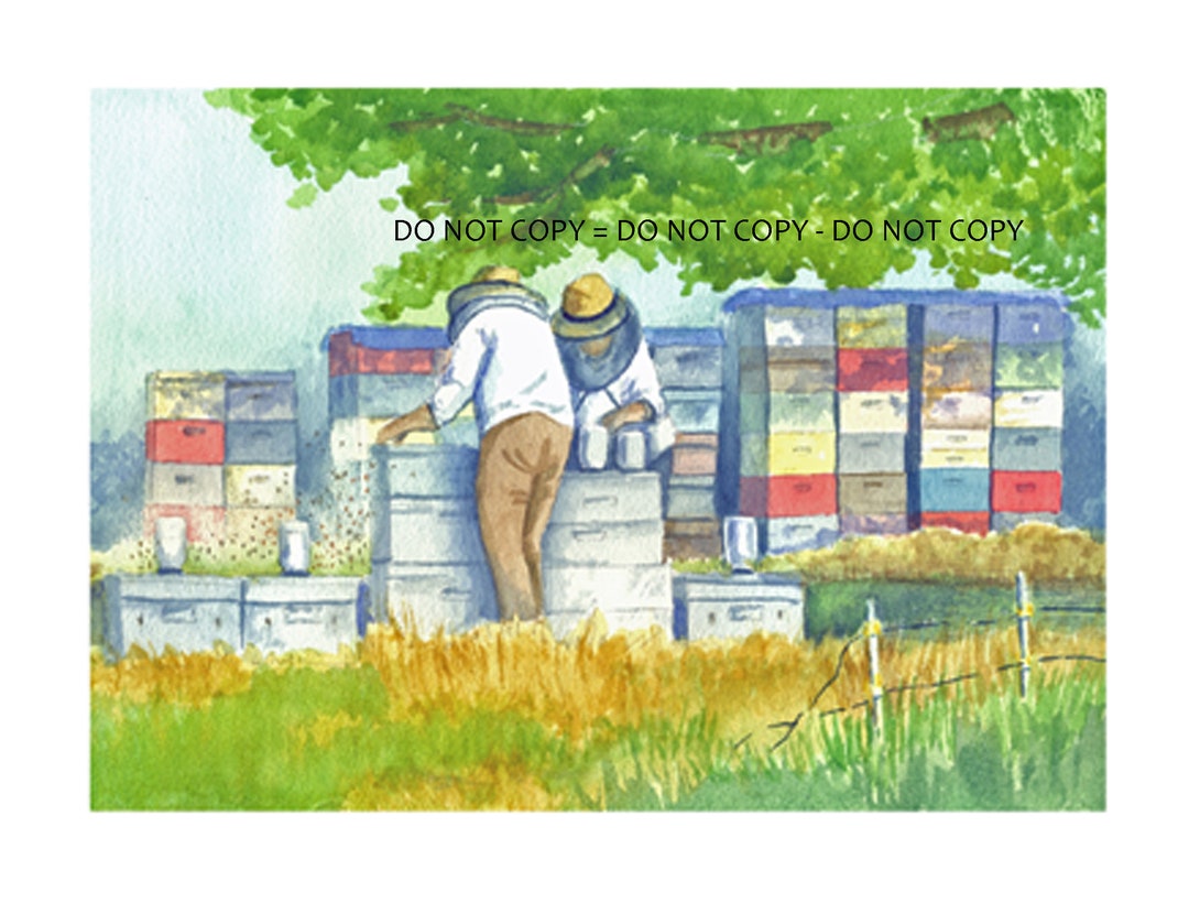 Country Artwork of "the Beekeepers" by Doris Wilbur Artist, Farmhouse ...