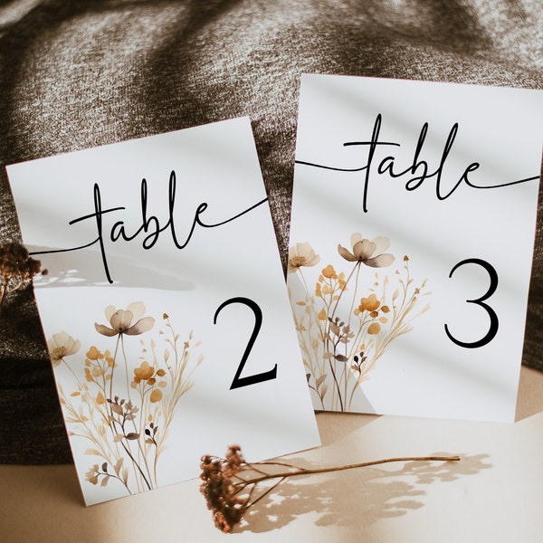 Wedding Folded Table Numbers - Etsy