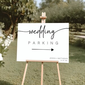 Wedding Parking Sign, Wedding Parking Sign Directional, Wedding ...