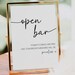 Open Bar Drinks Are on Us, Open Bar Wedding Template, Open Bar Sign ...