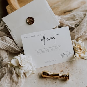 Officiant Proposal, Will You Marry Us Printable Card, Wedding Officiant ...