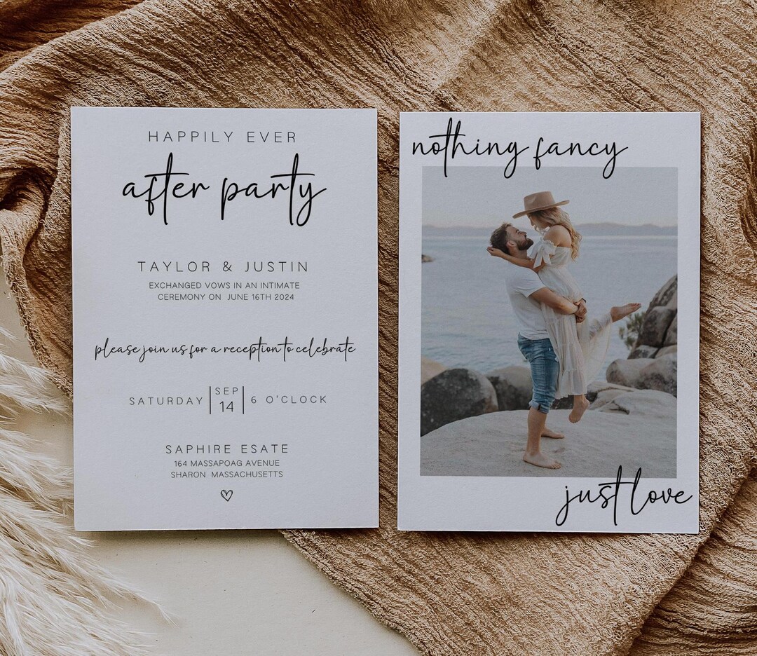 Elopement Reception Invitation Download, Elopement After Invites ...