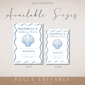 Seashells and Wedding Bells Invitation, Beach Bachelorette Invite ...