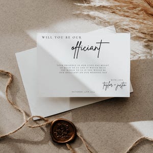 Officiant Proposal, Will You Marry Us Printable Card, Wedding Officiant ...