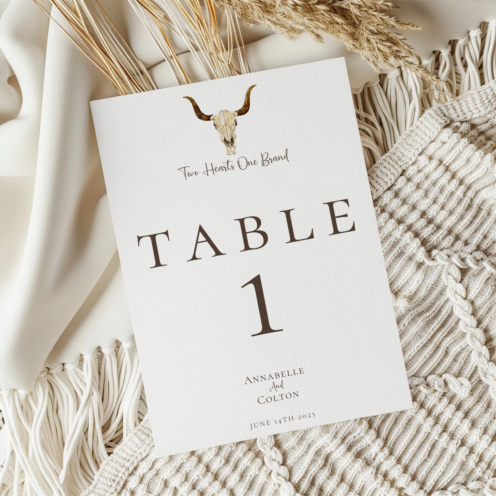 Western Boho Wedding Table Number Template, Cowboy Wedding Table Decor ...