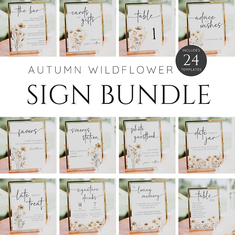 Wedding Sign Bundle - Etsy