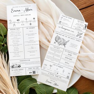 Infographic Wedding Program Template, Unique Wedding Ceremony Program ...