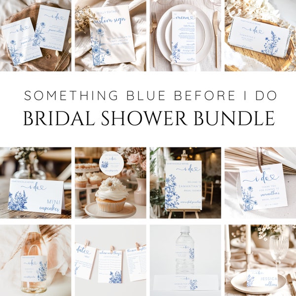 Bridal Shower Something Blue Decor - Etsy