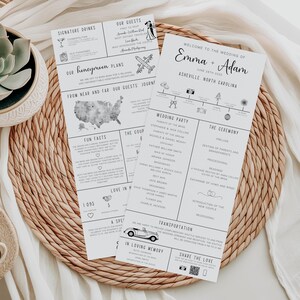 Infographic Wedding Program Template, Unique Wedding Ceremony Program ...