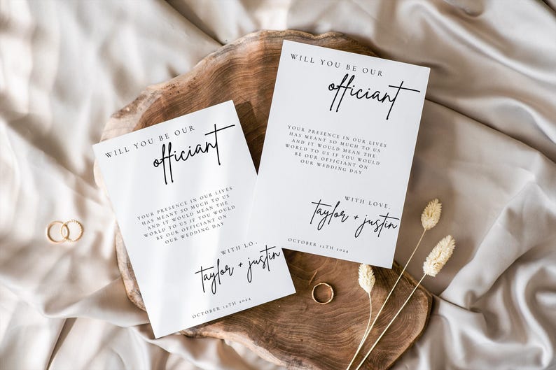 Officiant Proposal, Will You Marry Us Printable Card, Wedding Officiant ...