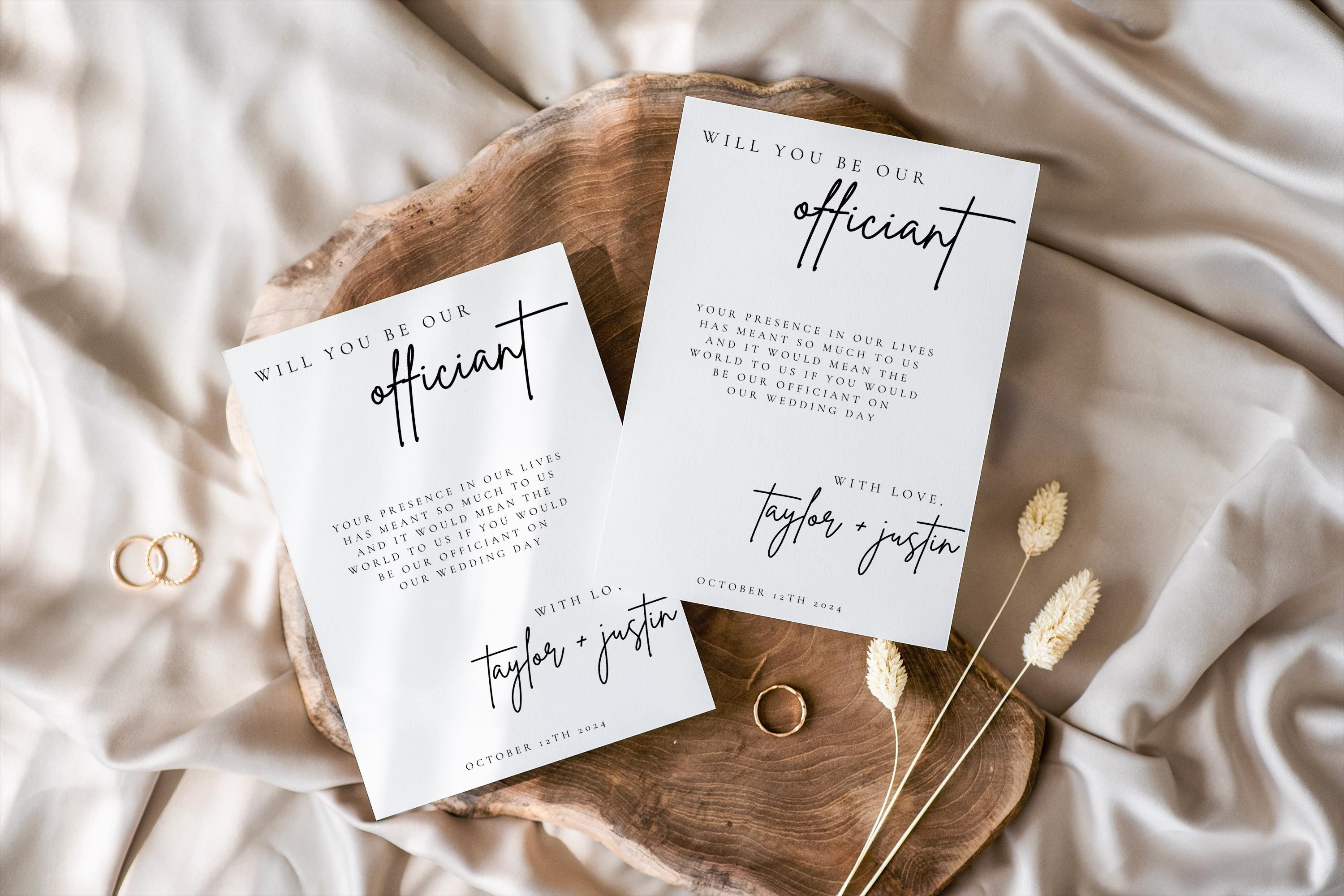 Officiant Proposal, Will You Marry Us Printable Card, Wedding Officiant ...