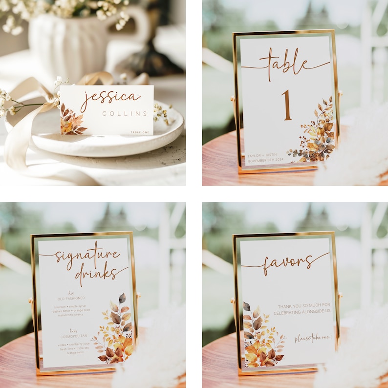 Fall Leaves Wedding Bundle, Fall Wedding Bundle, Fall Wedding ...