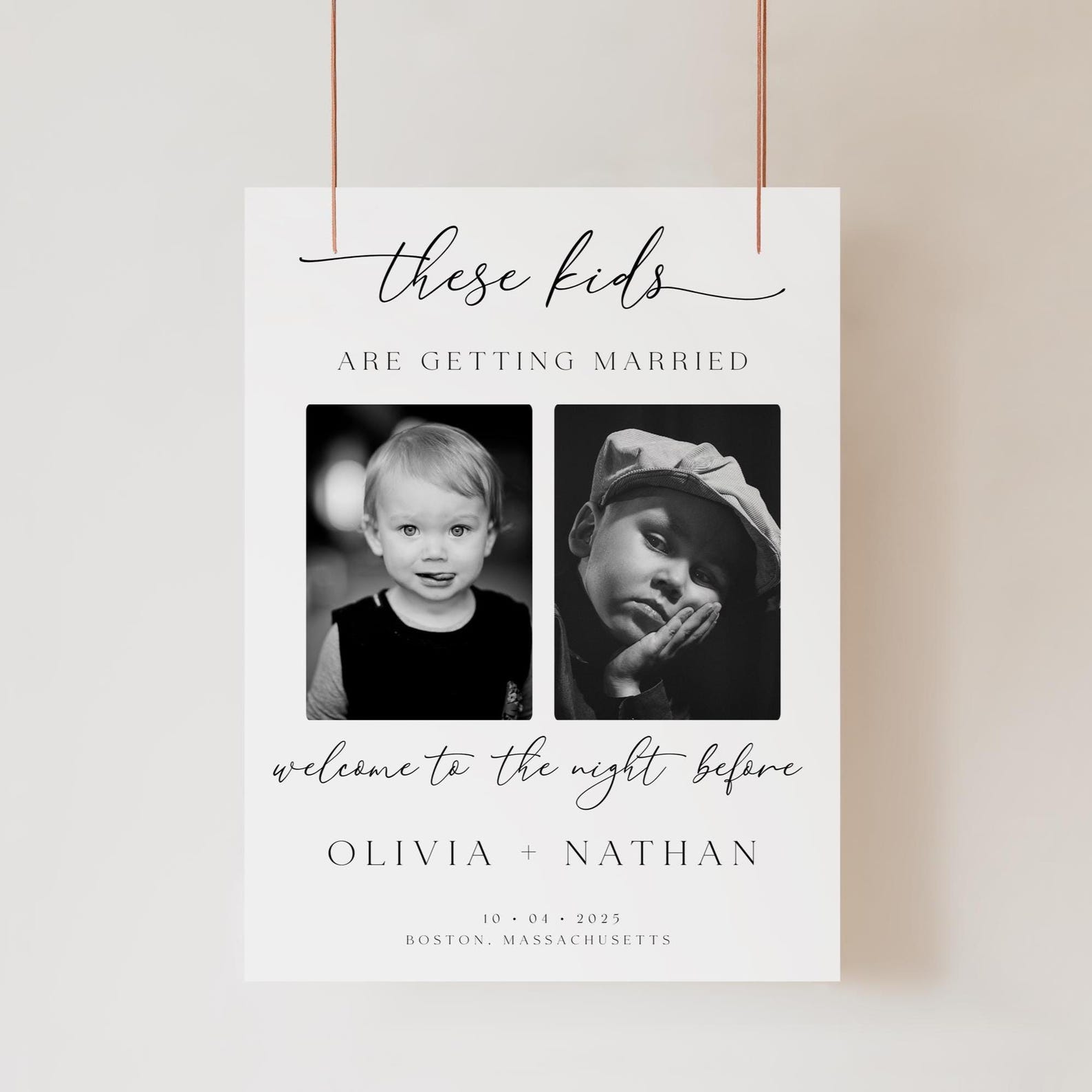 These Kids Are Getting Married Rehearsal Dinner Welcome Sign, Editable ...