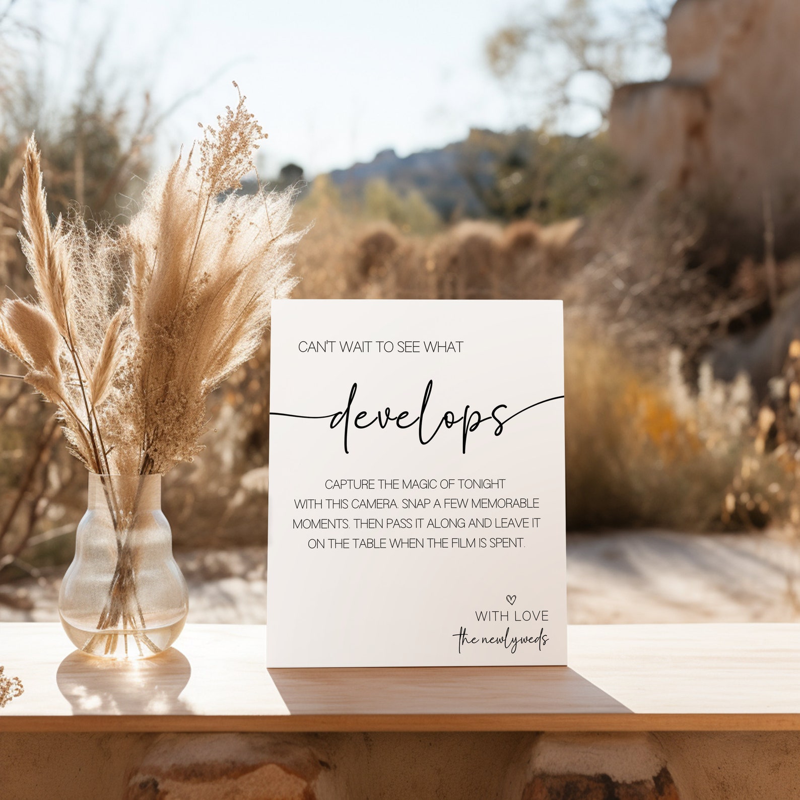 Sign for Disposable Camera, Sign for Disposable Camera at Wedding ...