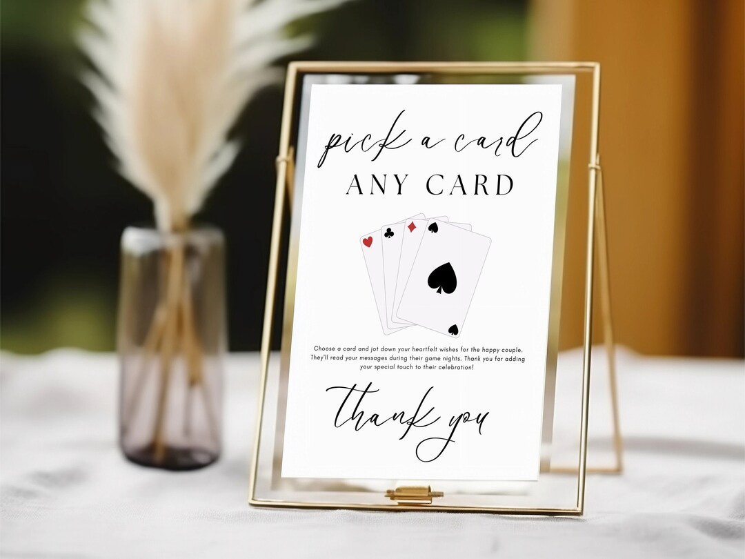 Playing Card Guest Book Sign, Playing Cards Guest Book Sign, Playing ...
