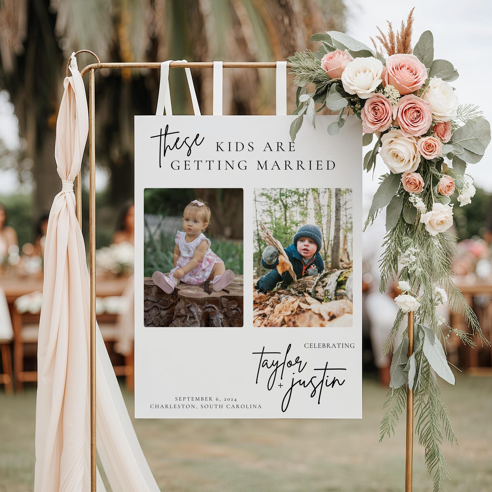 These Kids Are Getting Married Rehearsal Dinner Welcome Sign, Editable ...