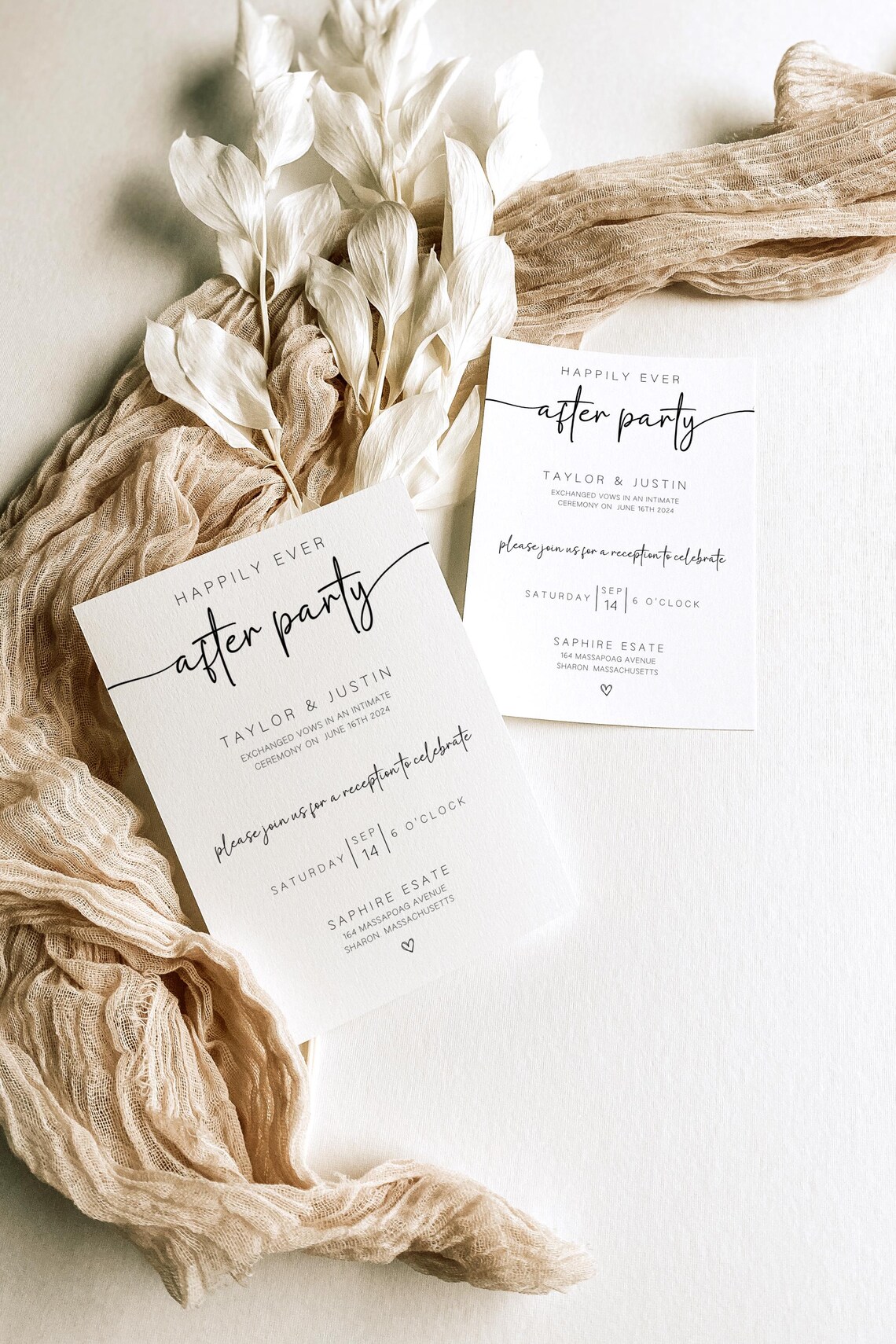 Elopement Reception Invitation Download, Elopement After Invites ...