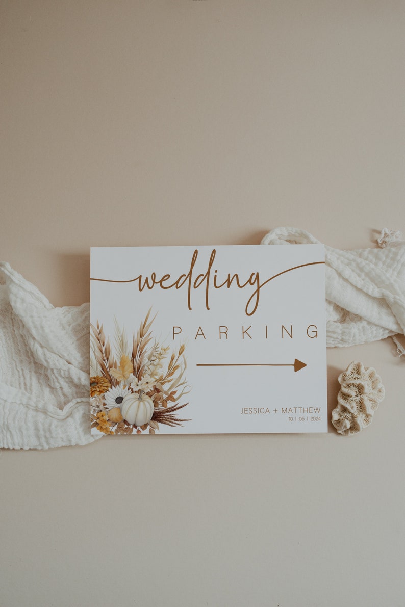 Wedding Parking Sign, Wedding Parking Sign Directional, Wedding ...