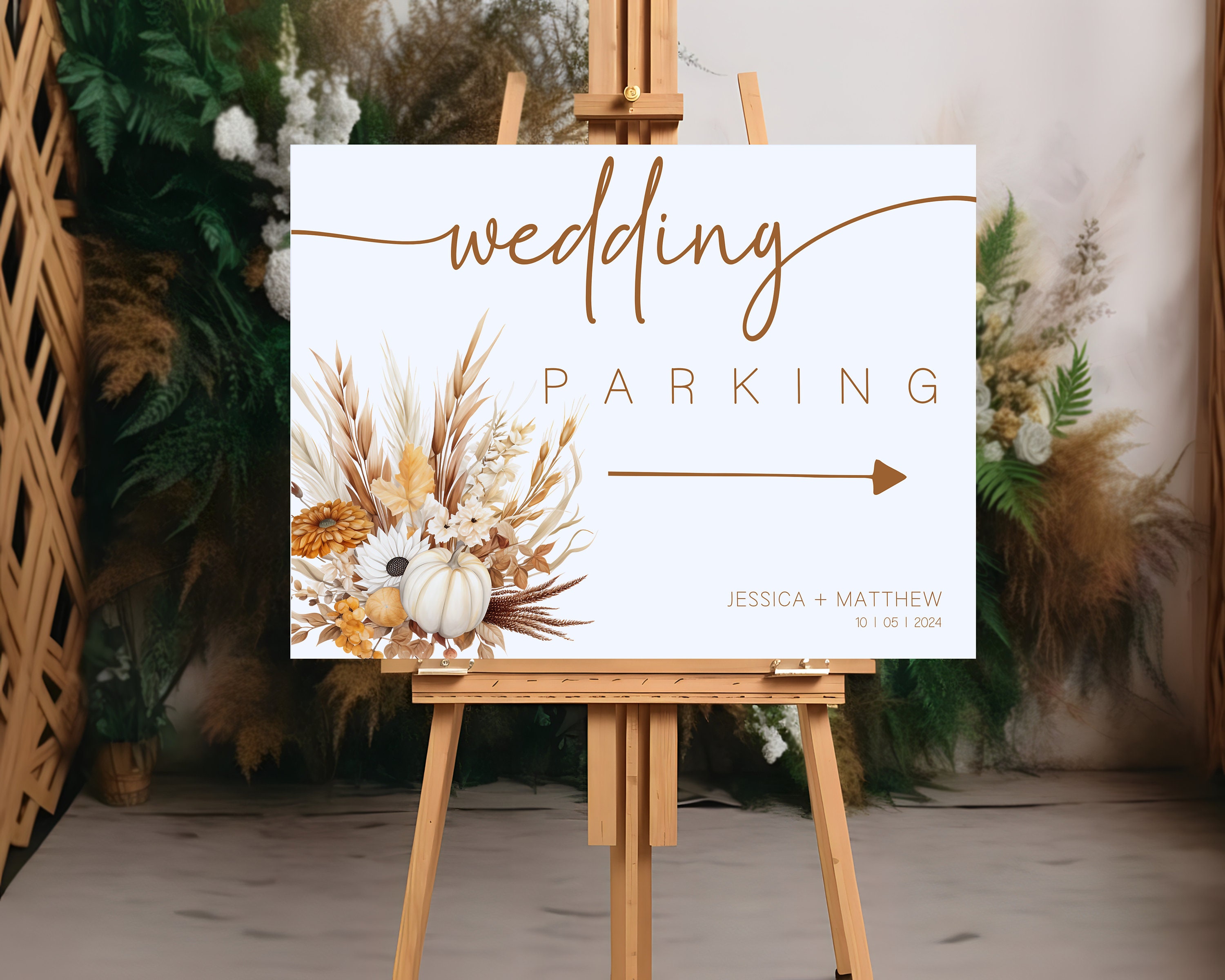 Wedding Parking Sign, Wedding Parking Sign Directional, Wedding ...
