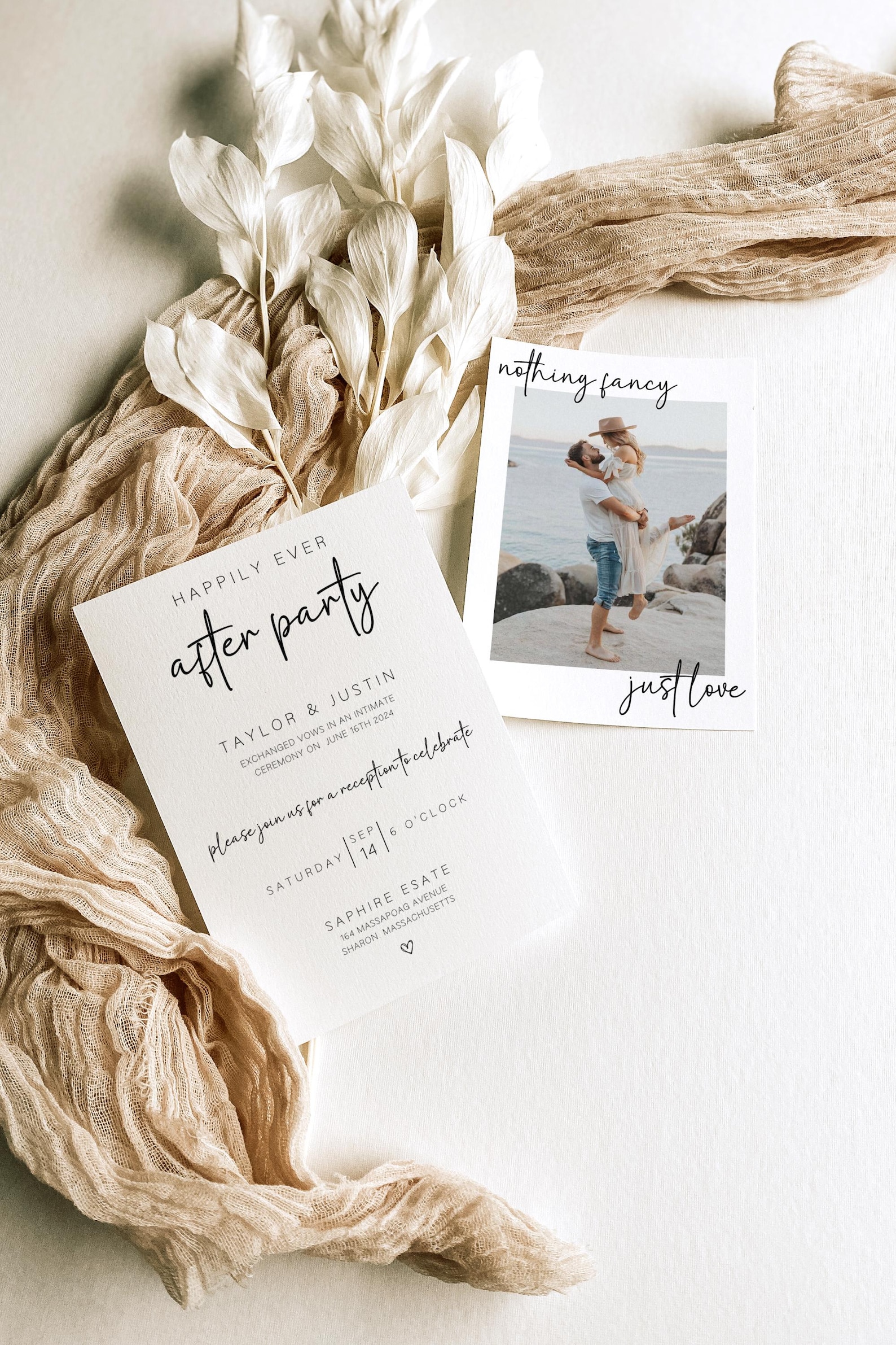 Elopement Reception Invitation Download, Elopement After Invites ...
