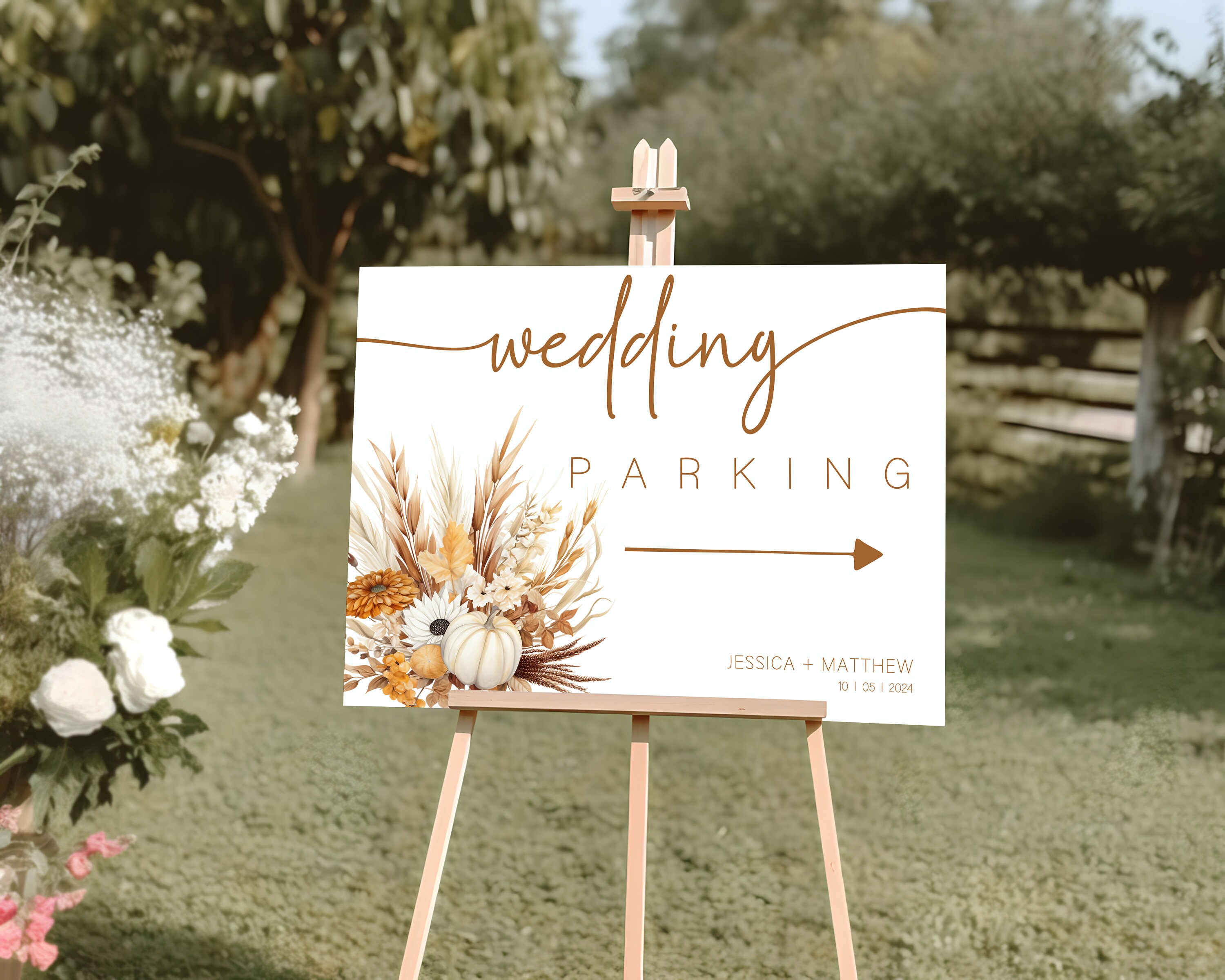 Wedding Parking Sign, Wedding Parking Sign Directional, Wedding ...