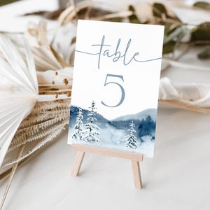 Winter Table Numbers, Winter Wedding Table Numbers, Holiday Table ...