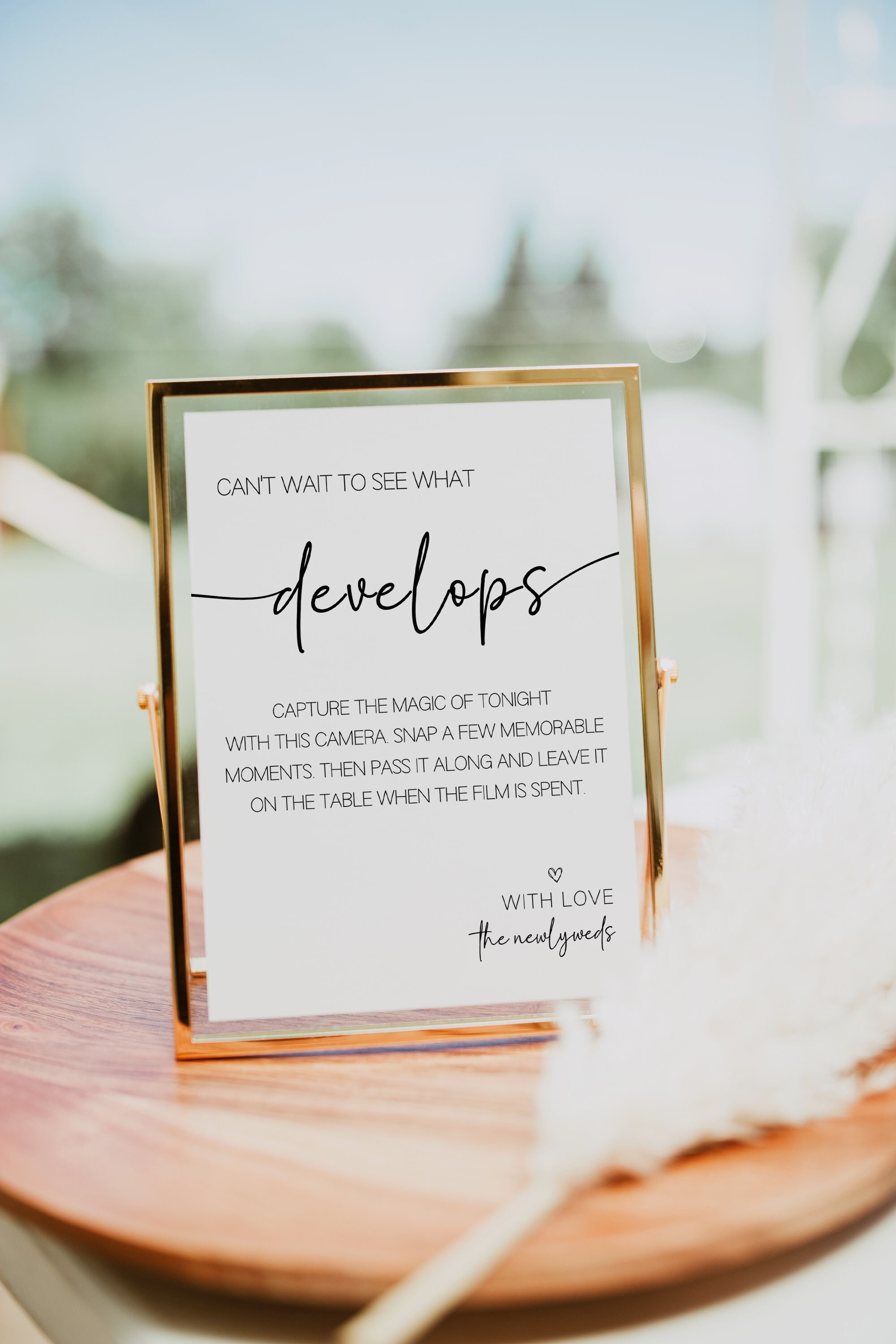 Sign for Disposable Camera, Sign for Disposable Camera at Wedding ...