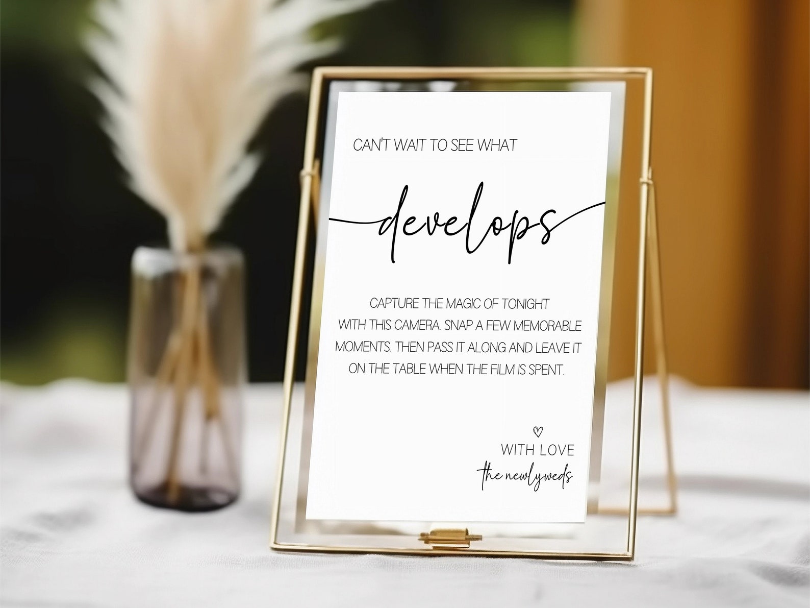 Sign for Disposable Camera, Sign for Disposable Camera at Wedding ...