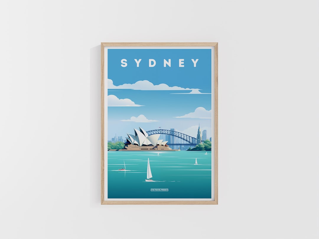 Sydney Travel Print. Australia Poster. Oceania Travel Print. Custom ...