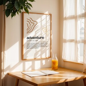 Adventure Definition Print. Adventure Poster. Inspirational Travel ...