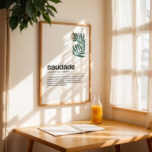 Saudade Definition Print. Travel Poster. Inspirational Travel Quote ...
